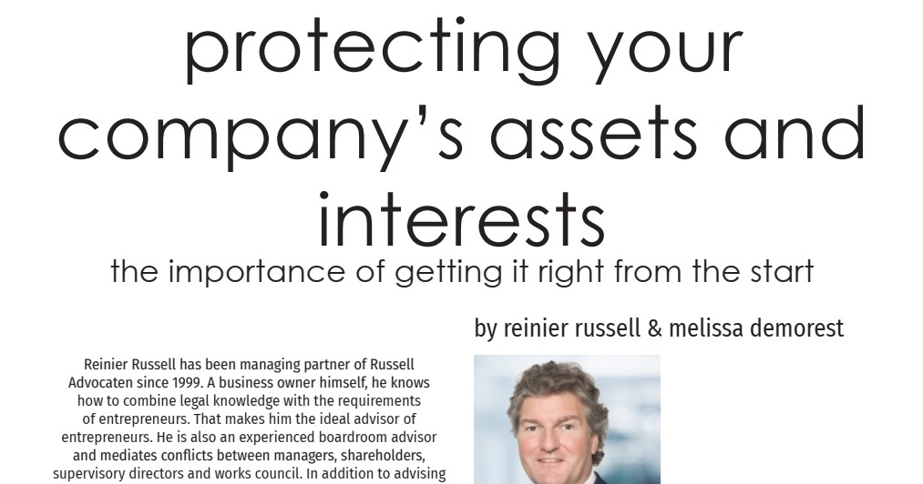 Protecting your company’s assets and interests. The importance of ...